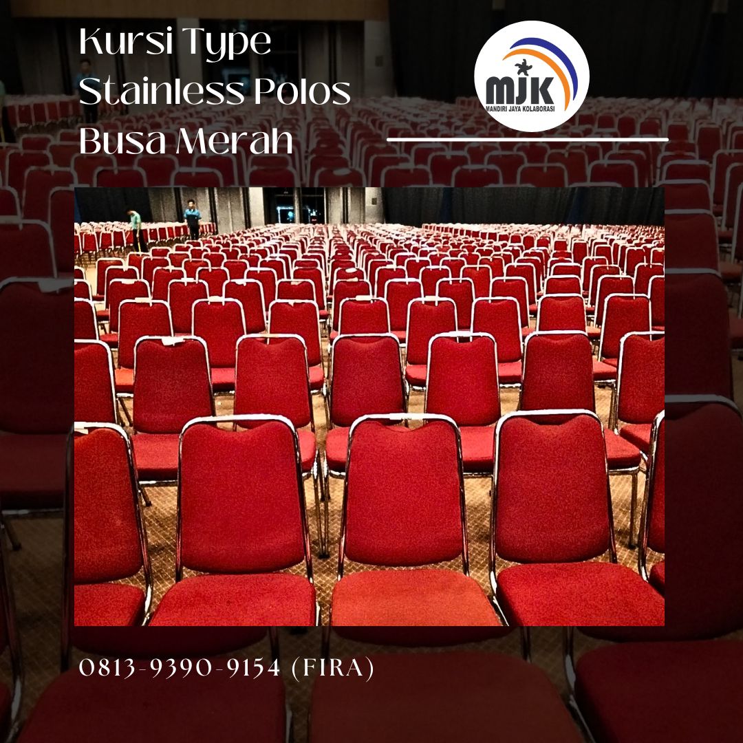 Jasa Sewa Kursi Type Stainless Polos Busa Merah Area Jakarta